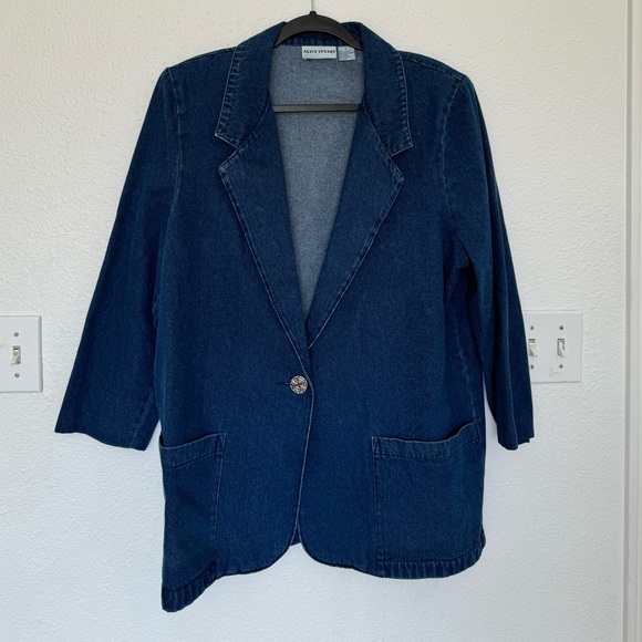 Alice Stuart | Jackets & Coats | Vintage Alice Stuart Denim Padded ...